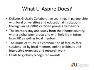 UAspire Programmes Introduction | PPTX