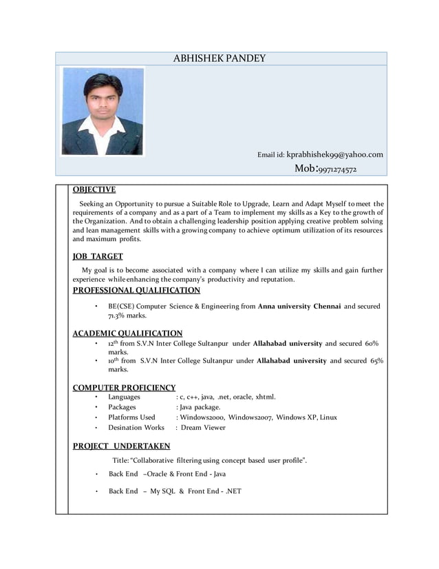 Abhishek's resume | PDF