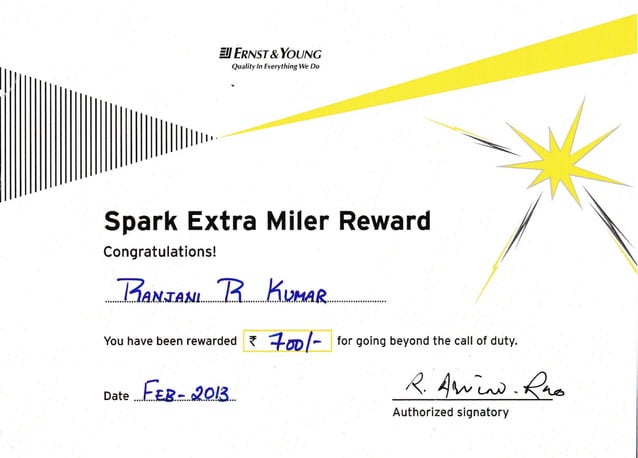 Extra Miler Award | PDF