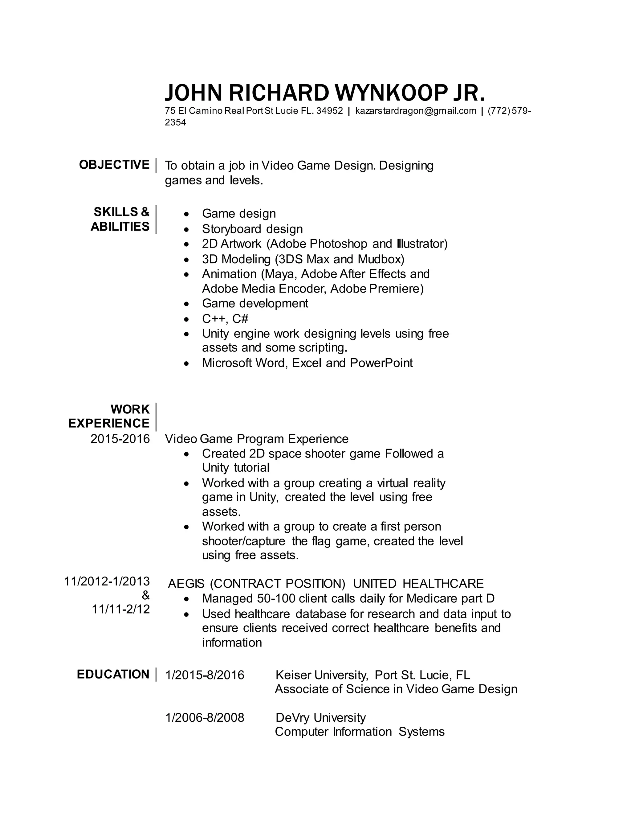 John's Resume | DOCX