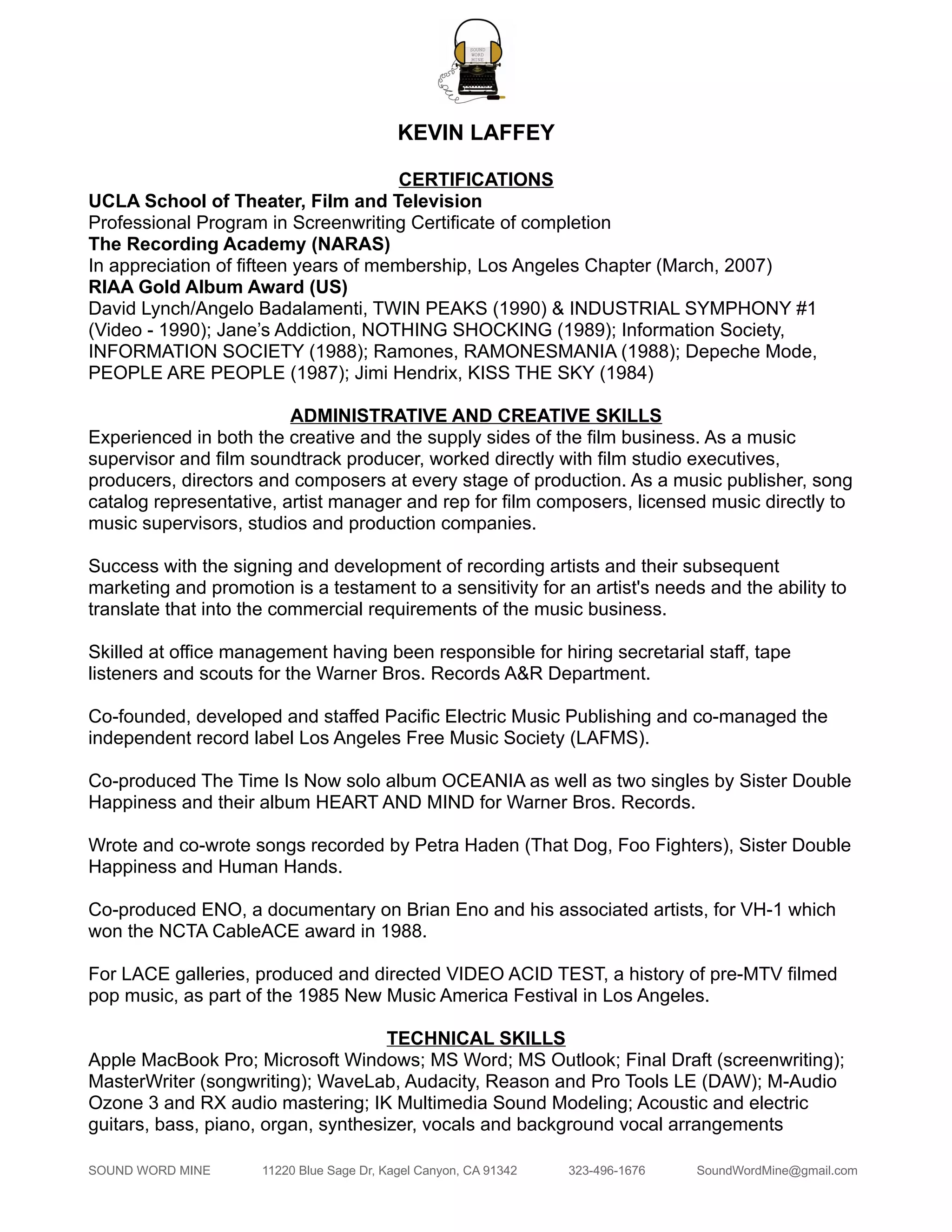 KL CV & Credits 2017 | PDF