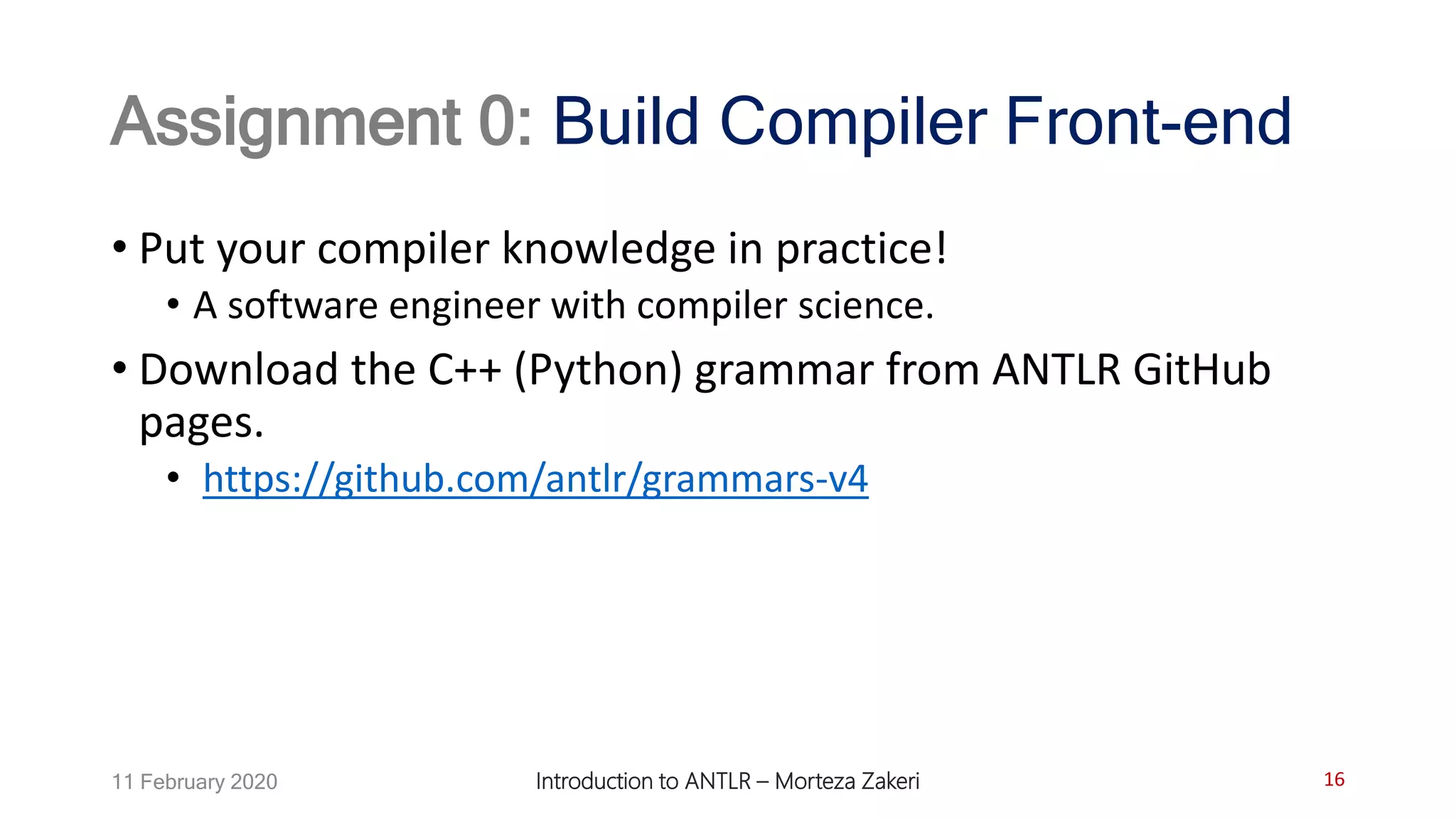 Antlr part3 getting_started_in_c_sharp | PPTX