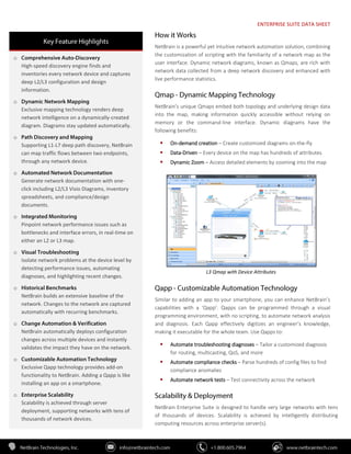 Datasheet_NetBrain-Enterprise-Suite_5-6-14 | PDF | Computer Networking | Computing
