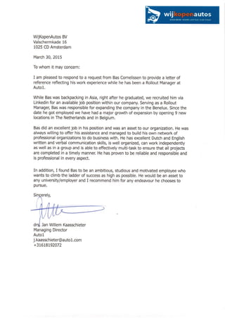 Referenceletter AUTO1 | PDF