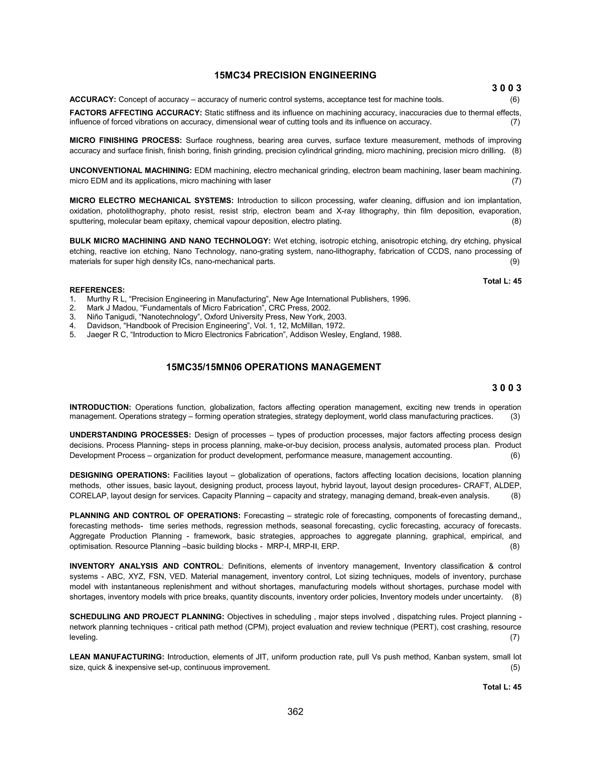 ME CIM syllabus | PDF