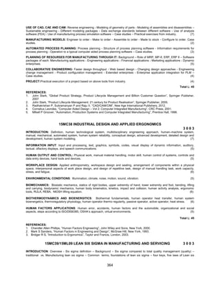 ME CIM syllabus | PDF