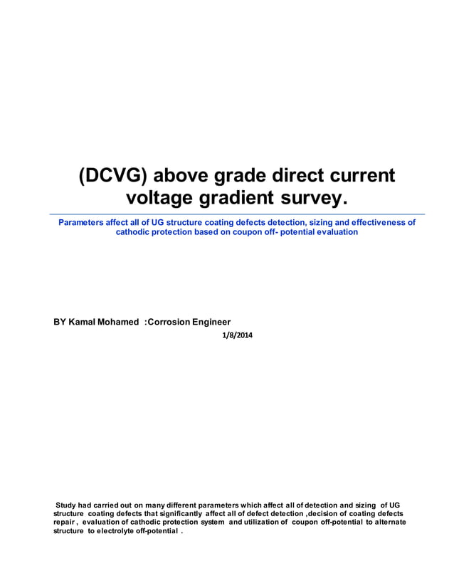 DCVG rev (d) | DOCX | Chemistry | Science