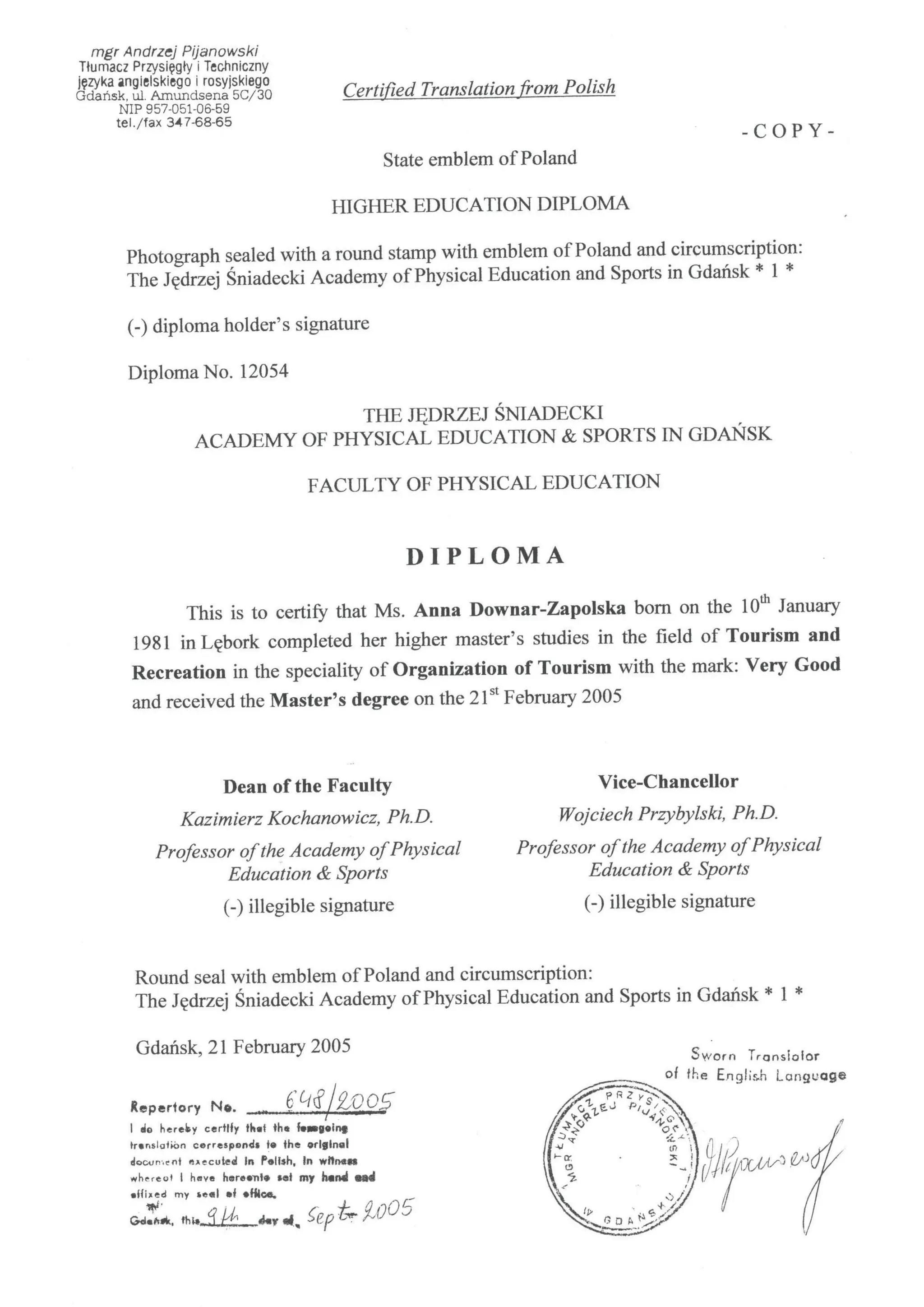 master degree diploma | PDF