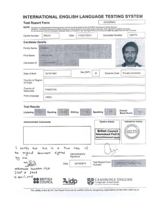 IELTS Certificate | PDF
