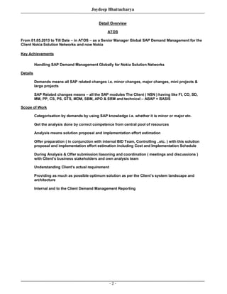 Joydeep Bhattacharya_CV_082015 | PDF | Operating Systems | Computer ...