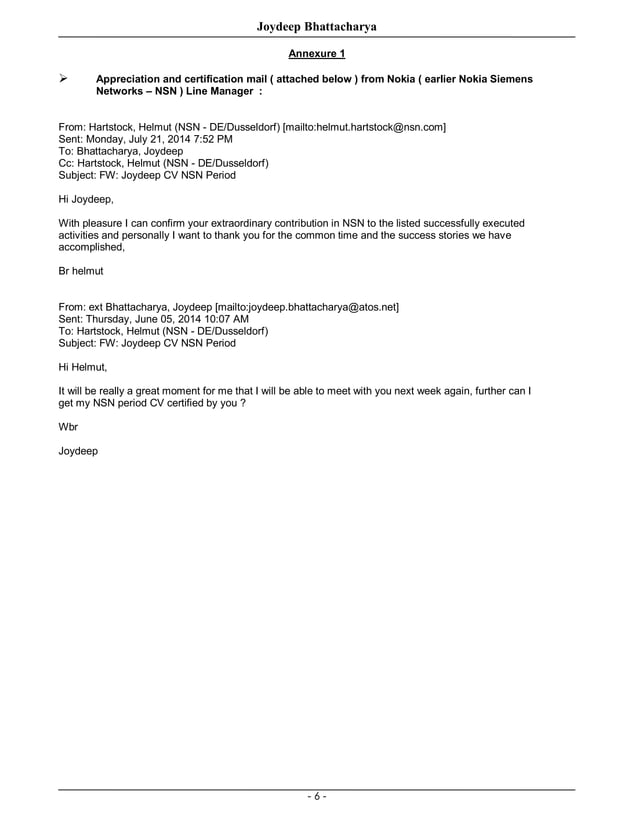 Joydeep Bhattacharya_CV_082015 | PDF | Operating Systems | Computer Software and Applications