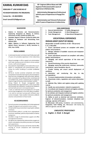 Curriculum Victim Mr Kamal Kumar Das | PDF