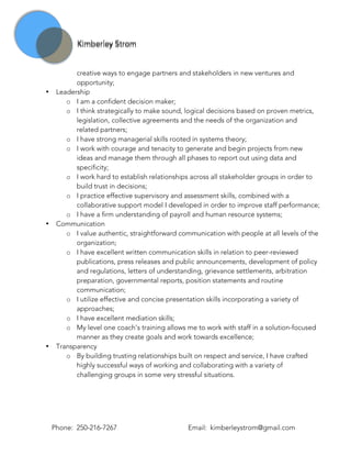 Kim Strom, CV, Public | PDF