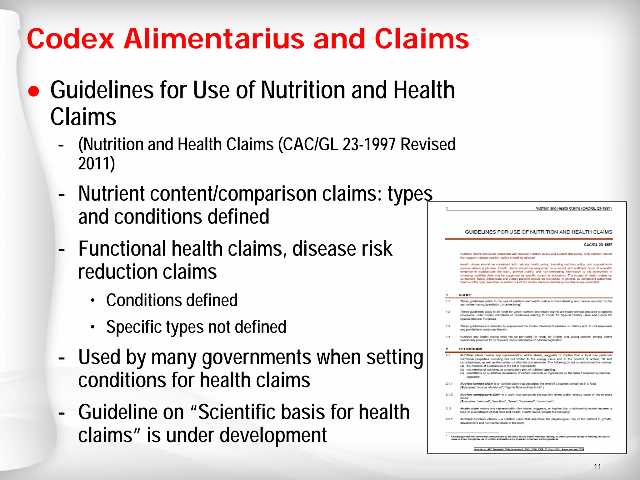 Nutrition and Health Claim - FINAL_Jul2012 | PDF