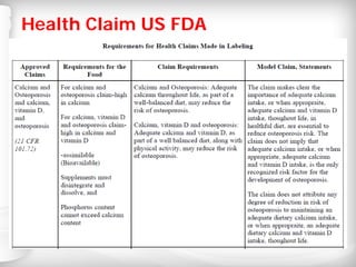 Nutrition and Health Claim - FINAL_Jul2012 | PDF
