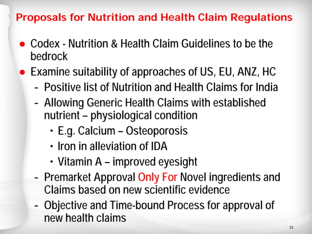Nutrition and Health Claim - FINAL_Jul2012 | PDF