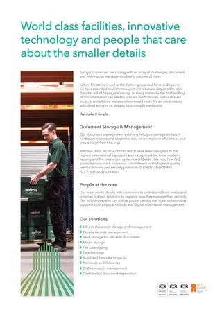 Kefron Filestores Brochure | PDF