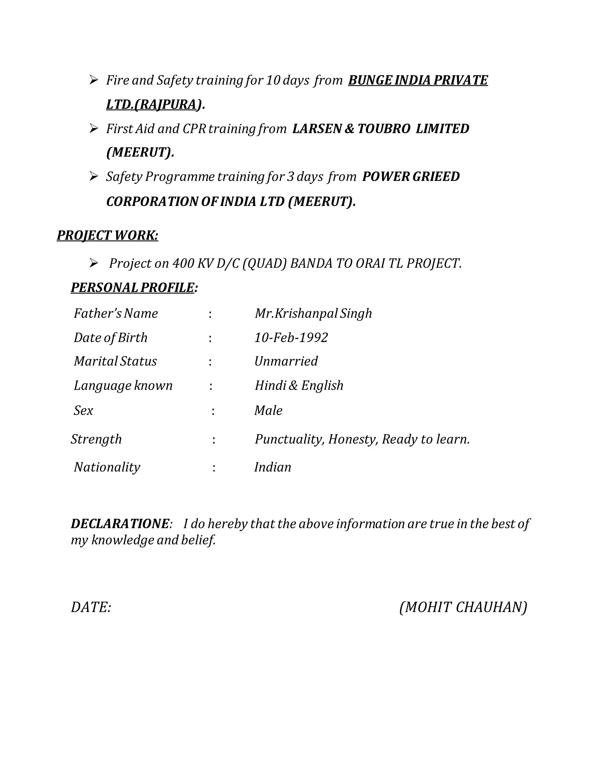 Mohit resume | DOCX