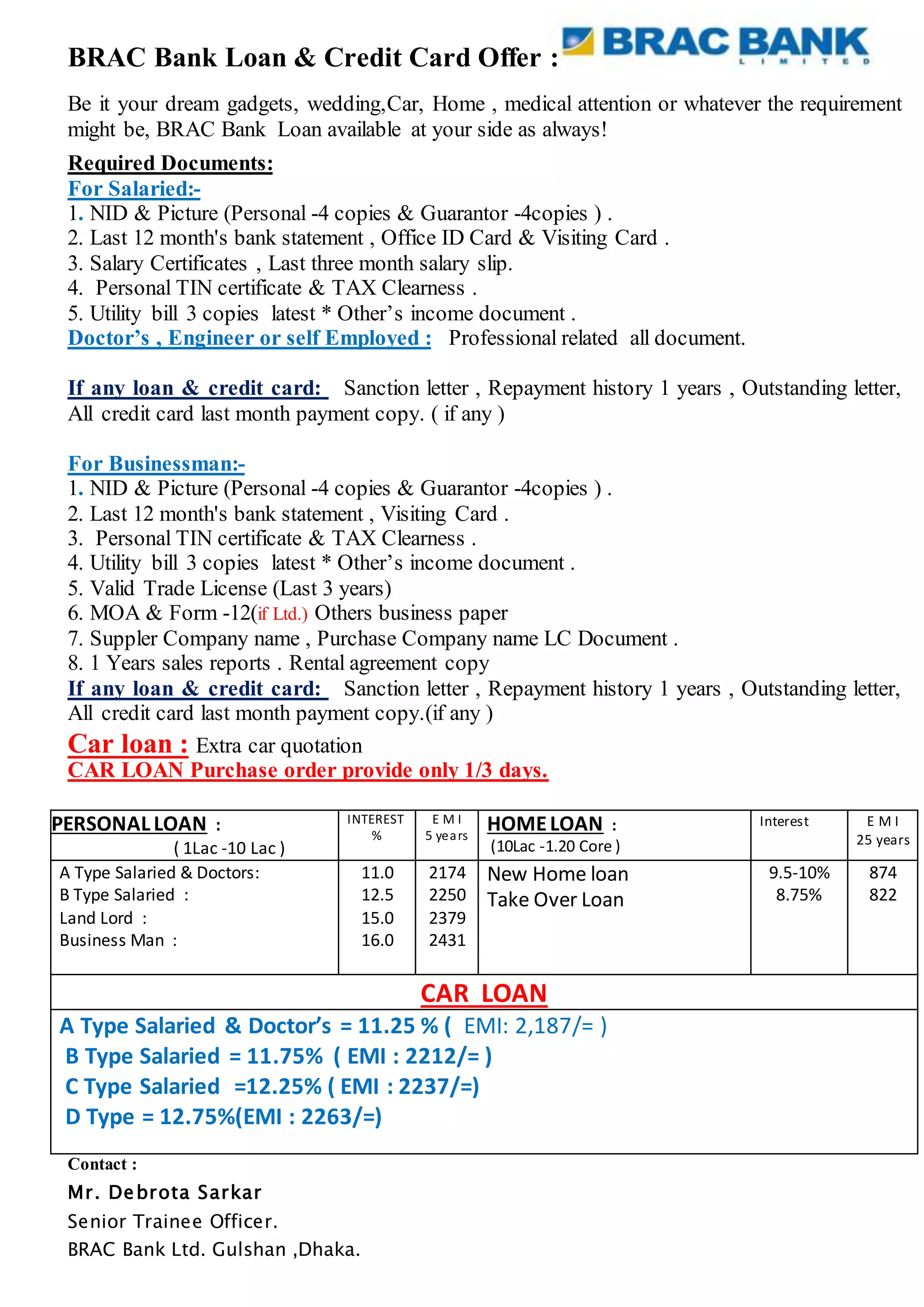 1. LOAN & CREDIT CARD OFFER (Autosaved) | PDF