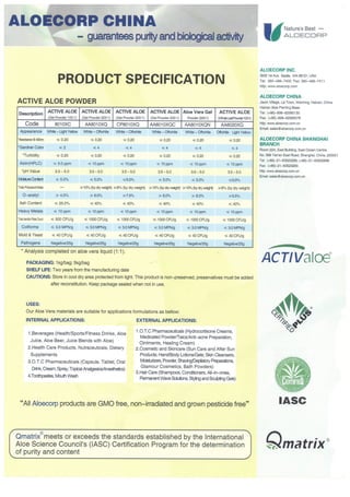 product specification 2015 | PDF