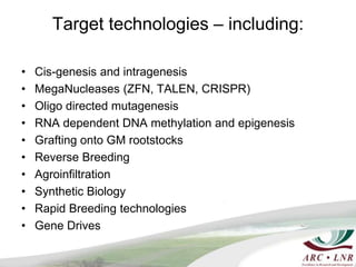 ASSAf Panel: Regulatory implications of new genetic engineering ...