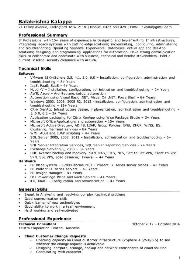 RESUME - Bala | DOCX