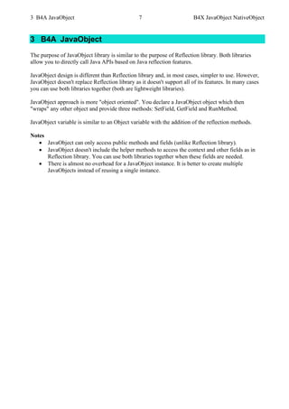 B4X JavaObject and NativeObject | PDF