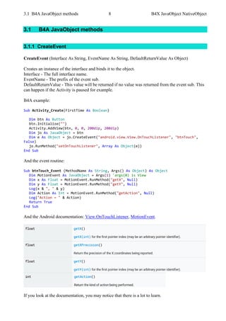 B4X JavaObject and NativeObject | PDF