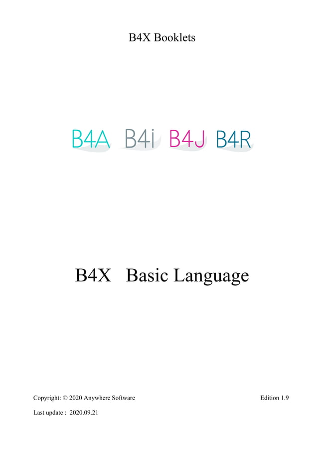 B4X Programming Language Guide v1.9 | PDF | Programming Languages | Computing
