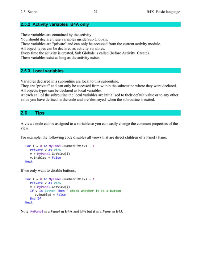 B4X Programming Language Guide | PDF