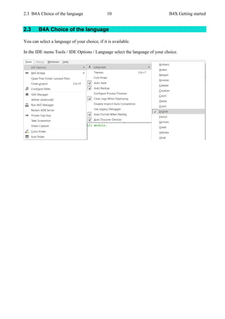 B4X Programming Gettings Started v1.9 | PDF