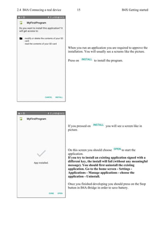 B4X Programming Gettings Started v1.9 | PDF