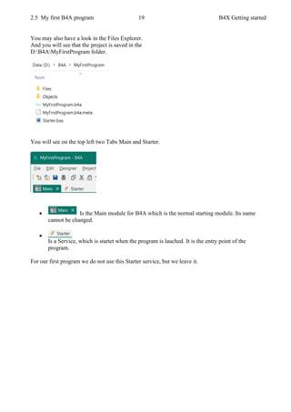 B4X Programming Gettings Started v1.9 | PDF