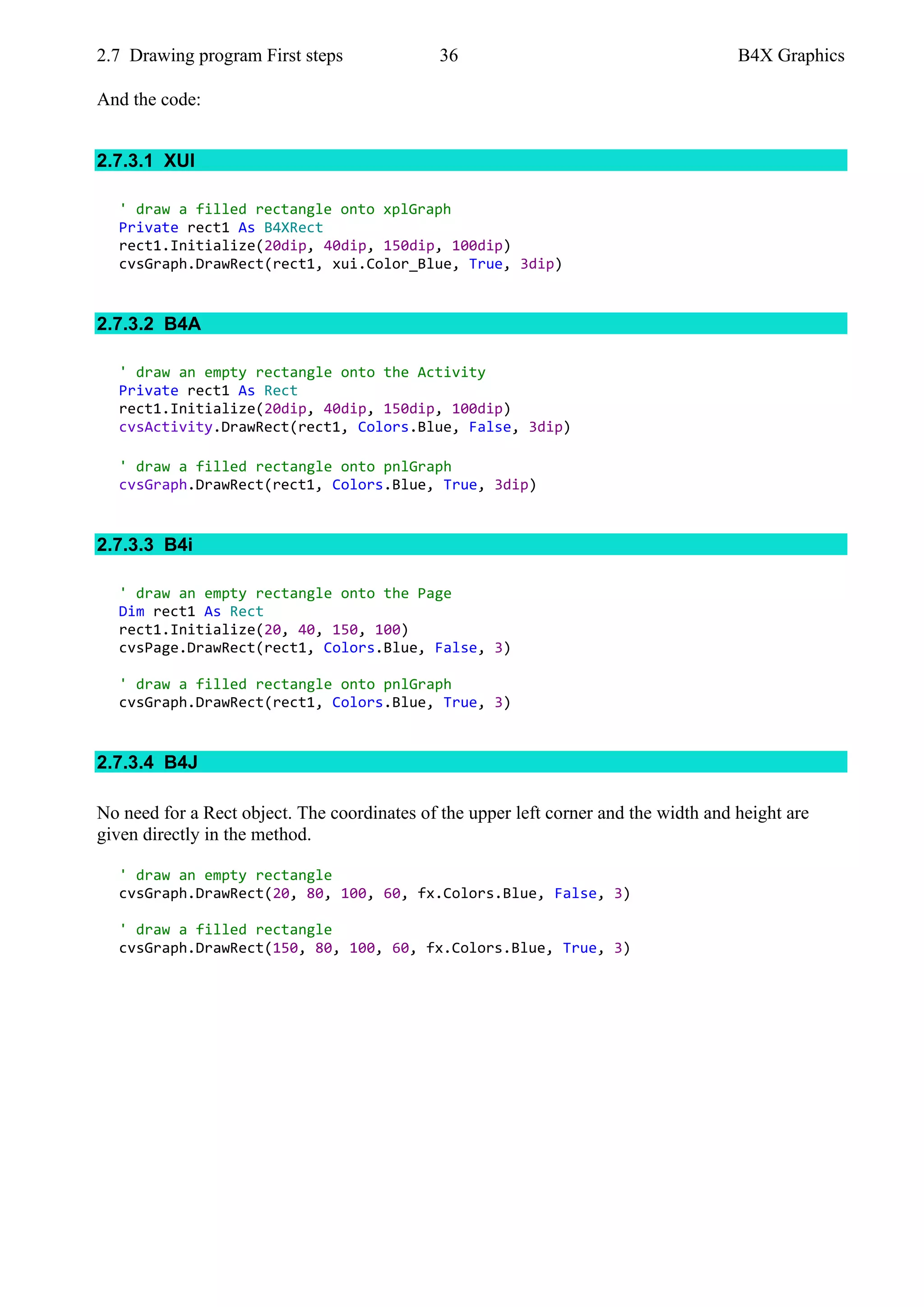 B4X Graphics Programming | PDF