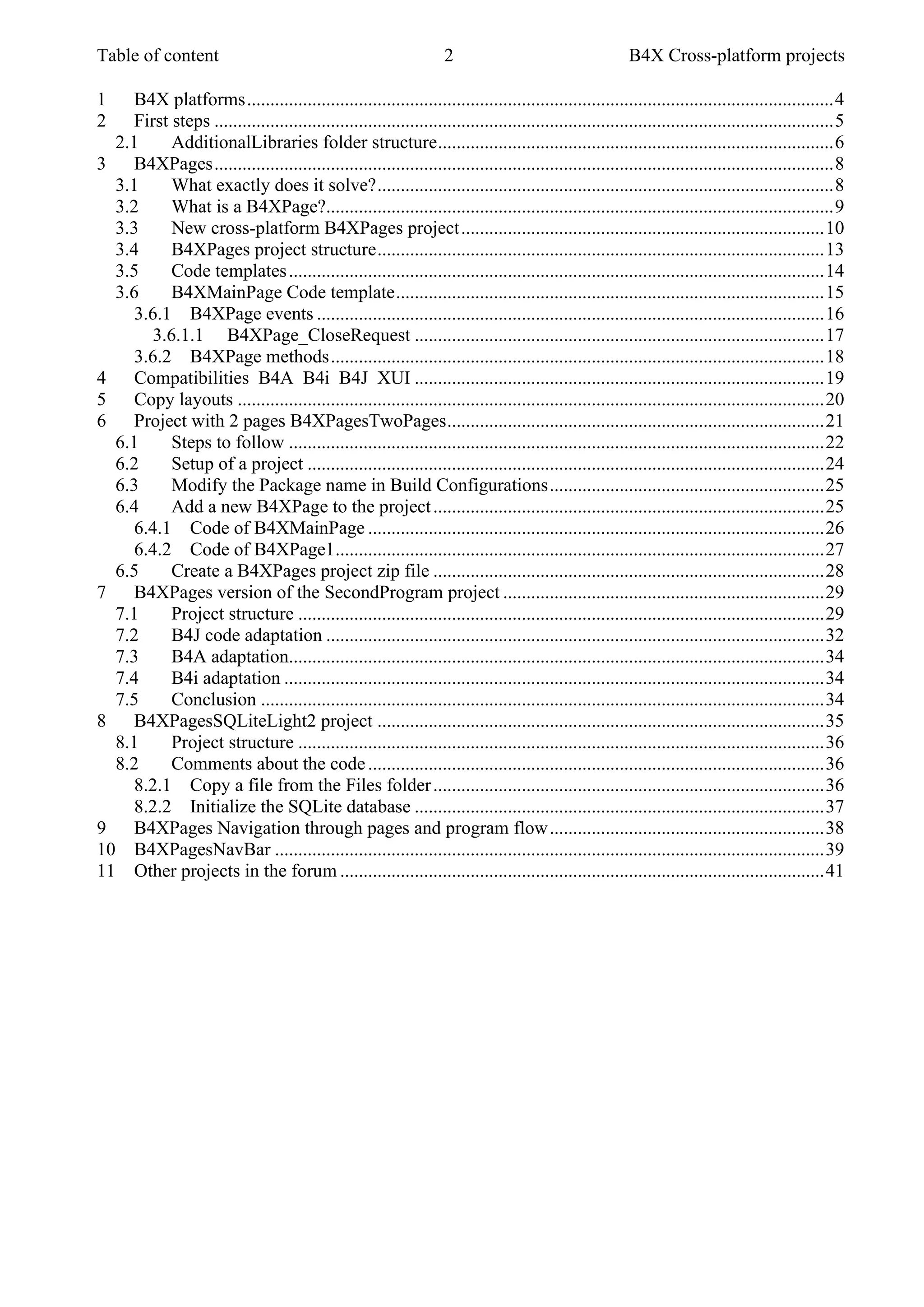 B4XPages - Cross platform development | PDF