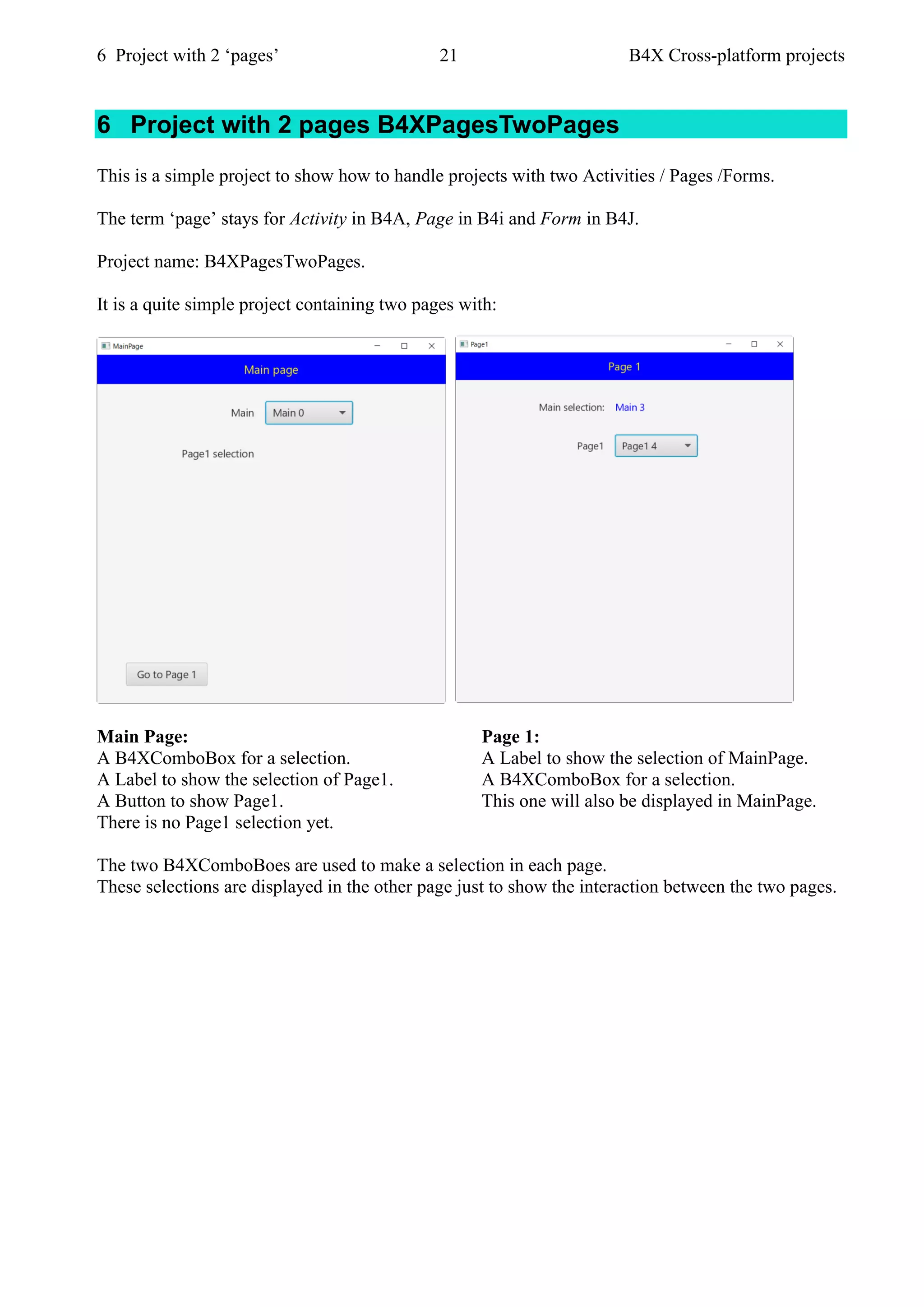 B4XPages - Cross platform development | PDF