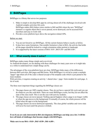 B4XPages - Cross platform development | PDF