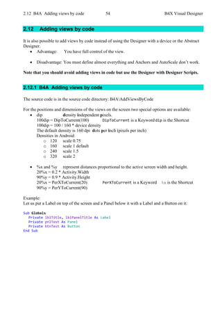 B4X Visual Designer | PDF