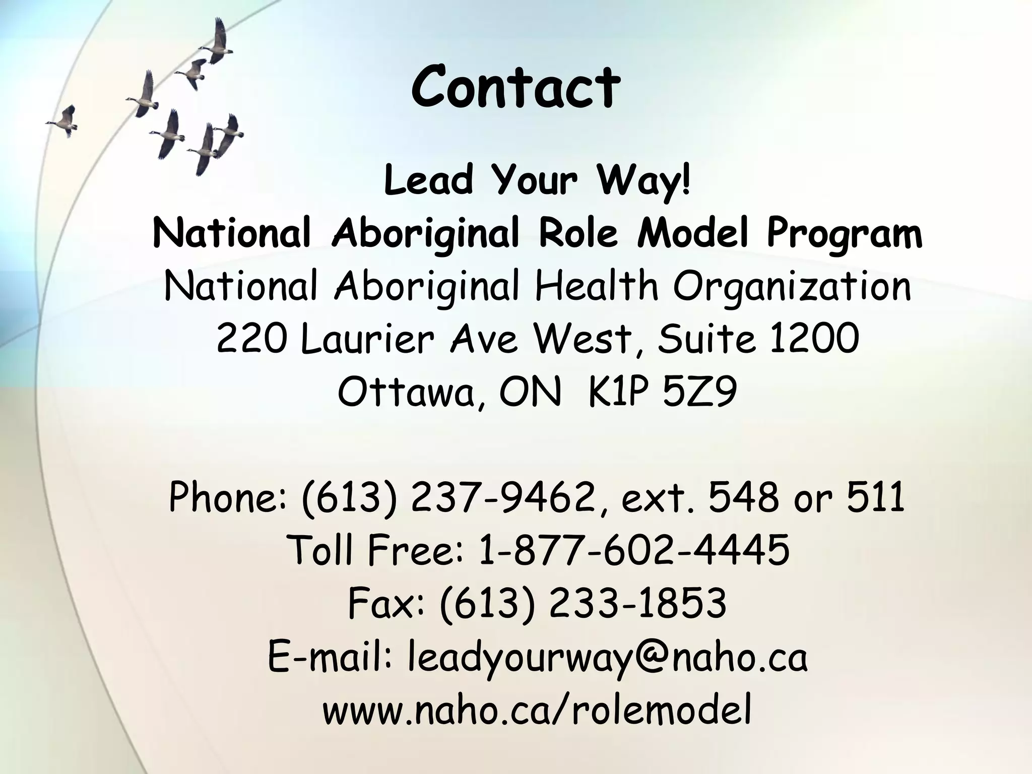 National Aboriginal Role Model Program | PDF