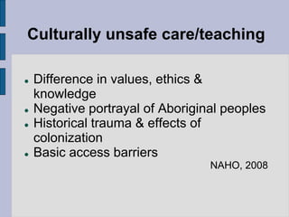 Cultural Safety Exploring How the Concept of Cultural Safety Applies to ...