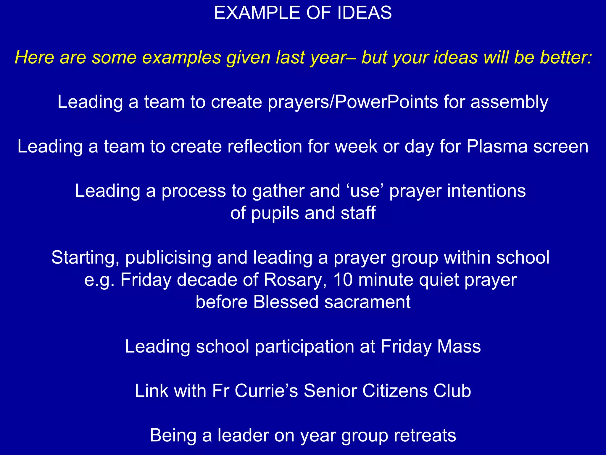 Leadership project ideas | PPT