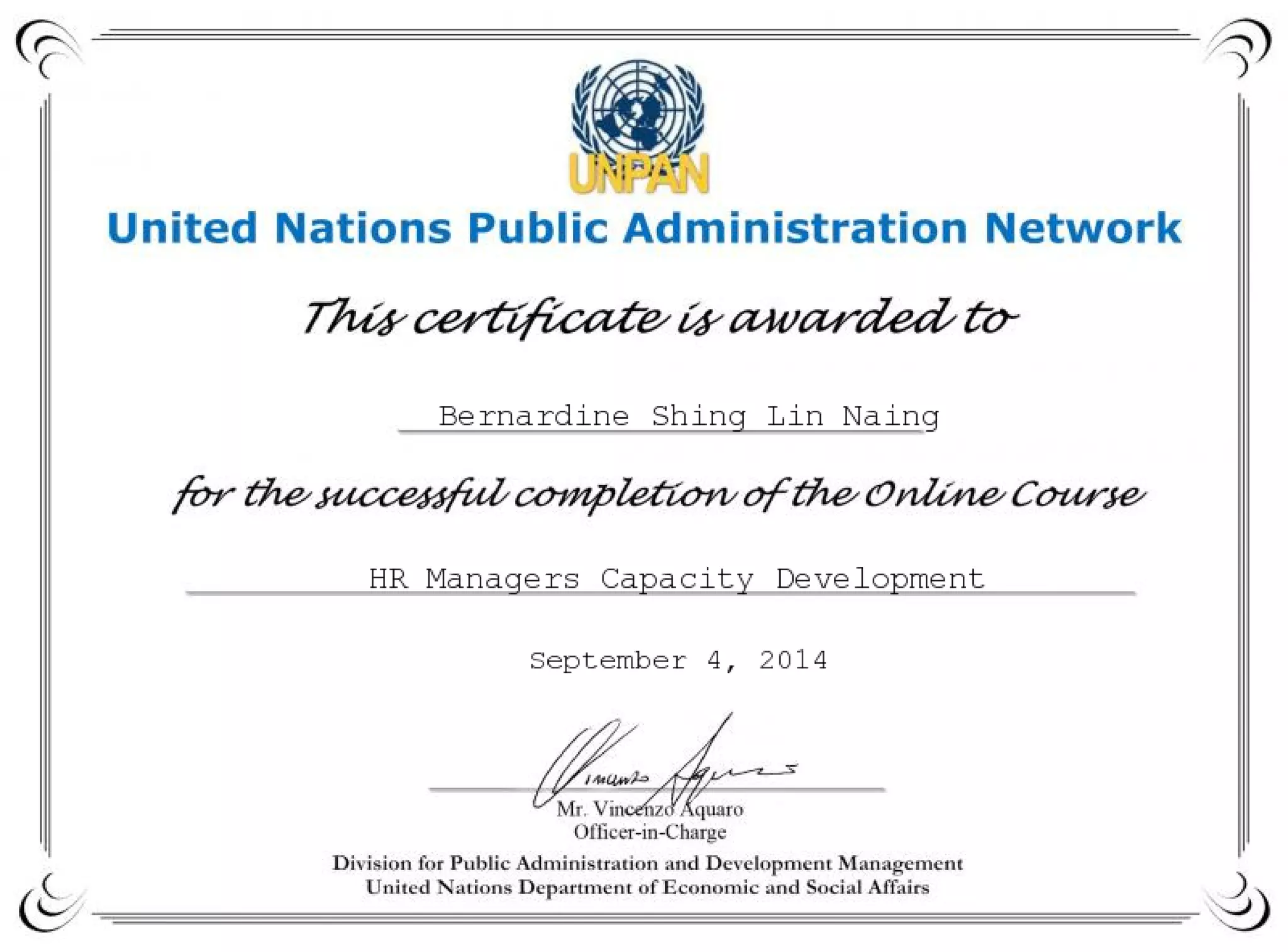 HR Certificate | PPT