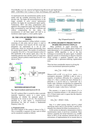 Compressive Sensing in Speech from LPC using Gradient Projection for Sparse Reconstruction | PDF
