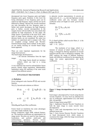 Wavelet Transform based Medical Image Fusion With different fusion ...