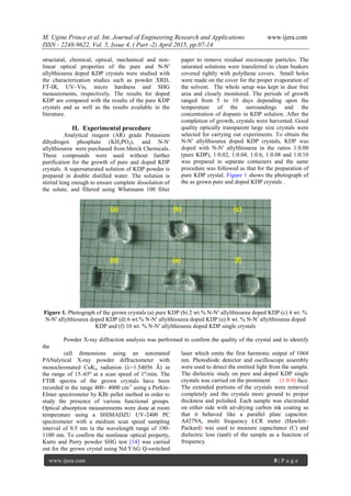 Growth, structural, optical, electrical and SHG studies of N-N ...