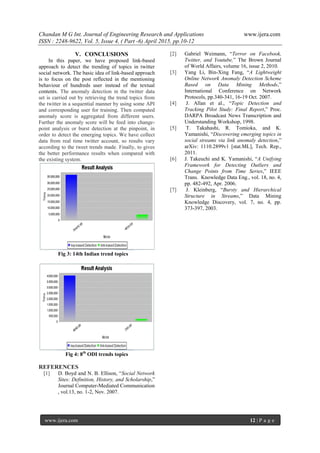 Detection and Analysis of Twitter Trending Topics via Link-Anomaly Detection | PDF | Social ...