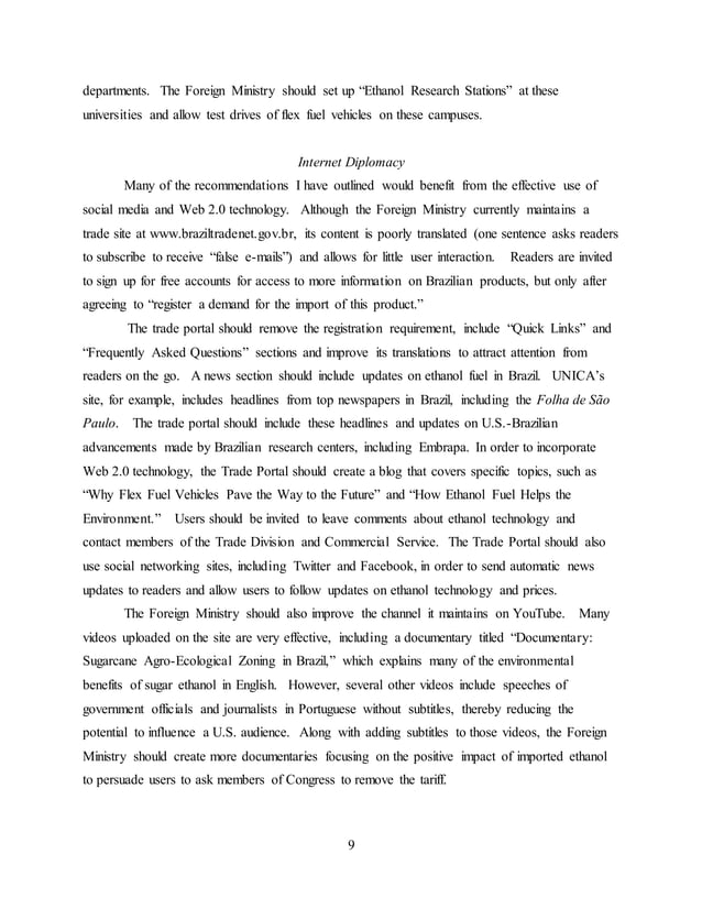 Bracey, DJuan - MSTI Research Analyst Portfolio (Ethanol tariff ...