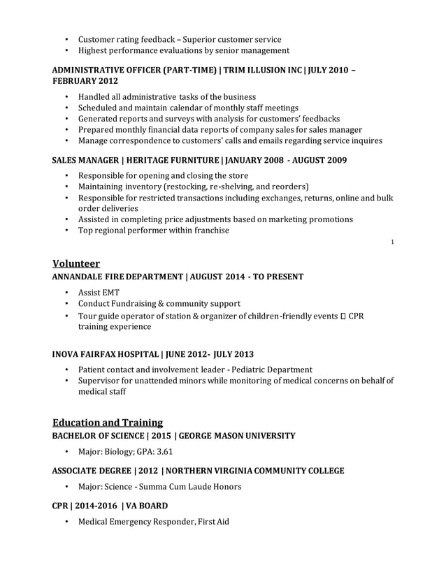 Alice's resume 2016 | PDF
