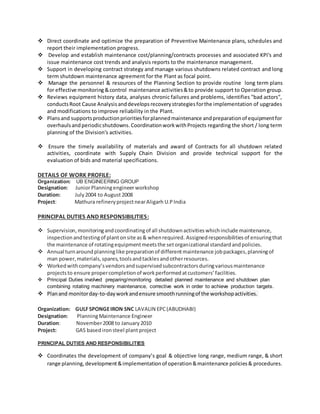 planning engineer resume of shahid akhtar siddiqui | PDF