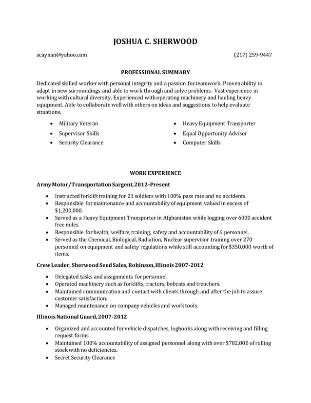 Joshua resume 3 | PDF